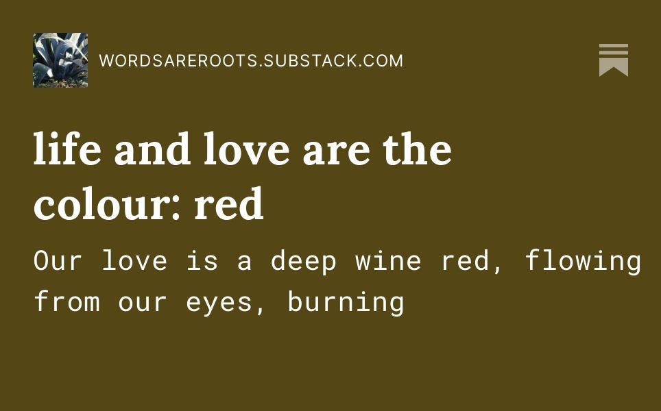 life and love are the colour: red - by Melody Triumph