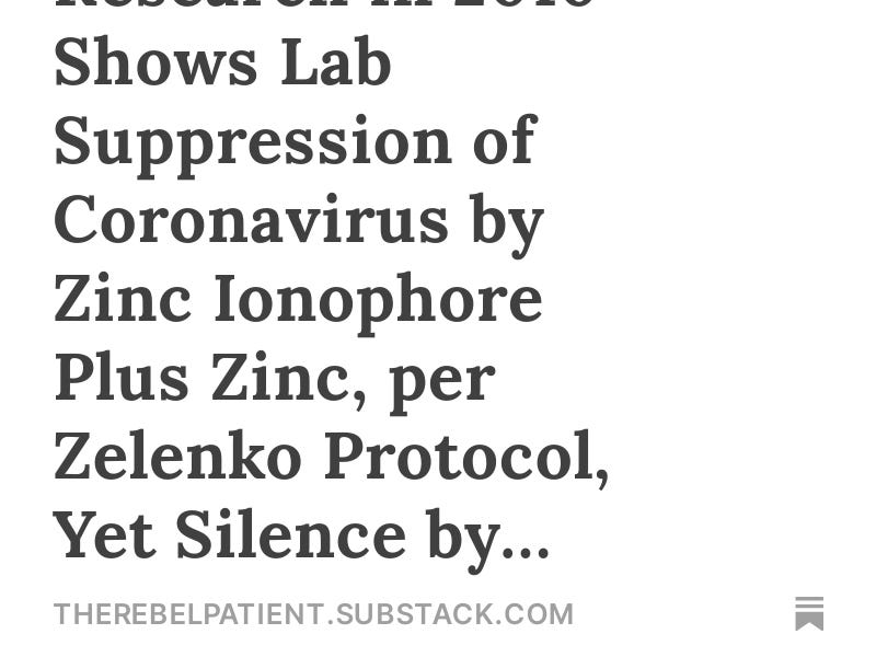 Zinc Research in 2010 Shows Lab Suppression of Coronavirus by Zinc ...