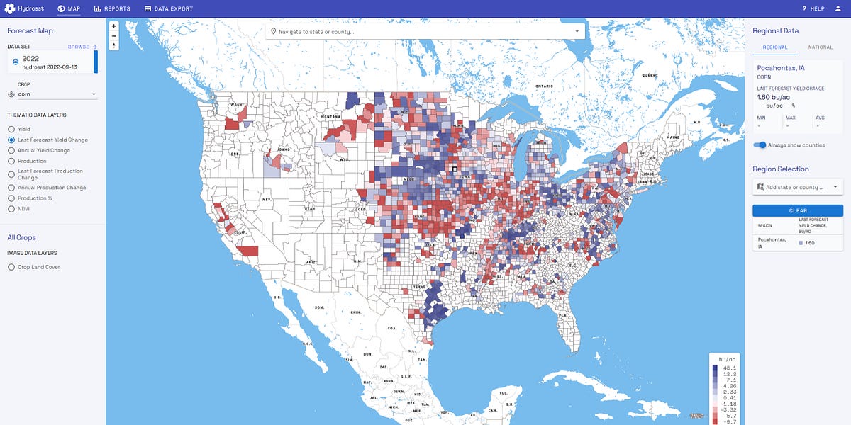 Hydrosat Achieves Unparalleled Accuracy with Its Crop Yield Forecast
