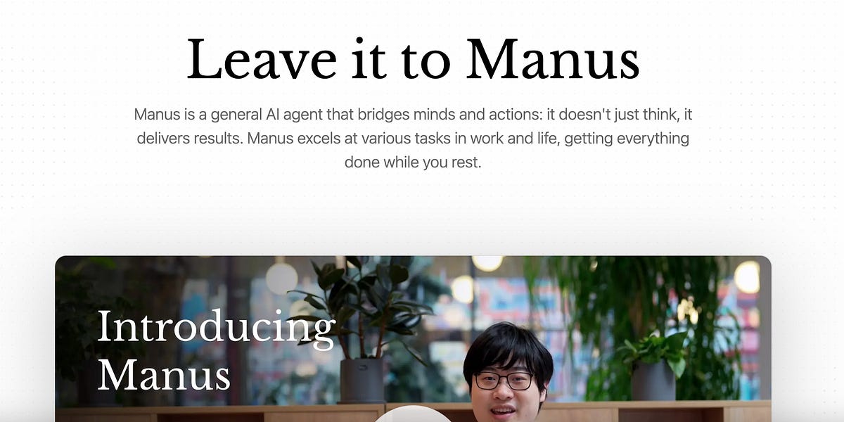 Manus: How a Chinese AI Agent Is Leading the Next Revolution in ...