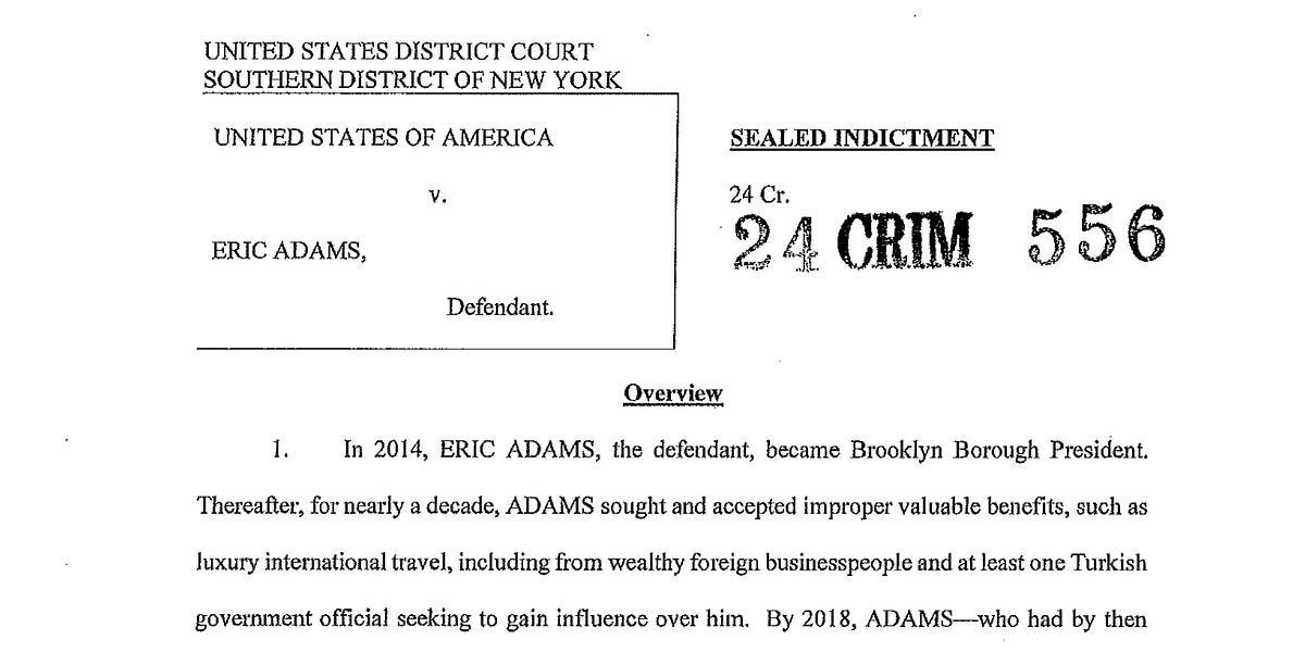 DOJ Reveals 'Tough On Crime' NYC Mayor Indictment And It Is LOLOLOLOL ...