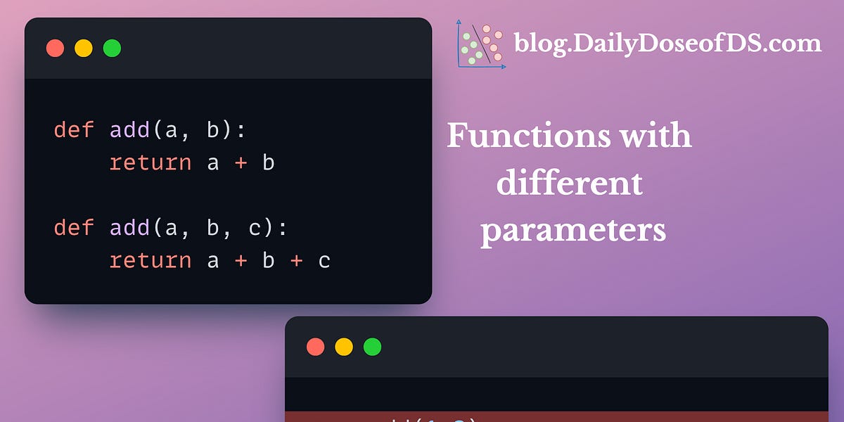 Function Overloading in Python - by Avi Chawla Function Overloading in Python - by Avi Chawla