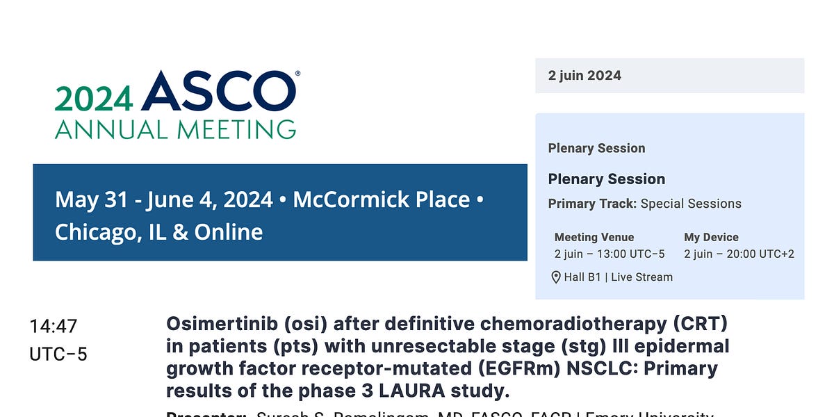 What to expect from the LAURA trial presentation at ASCO-2024? (a PFS ...