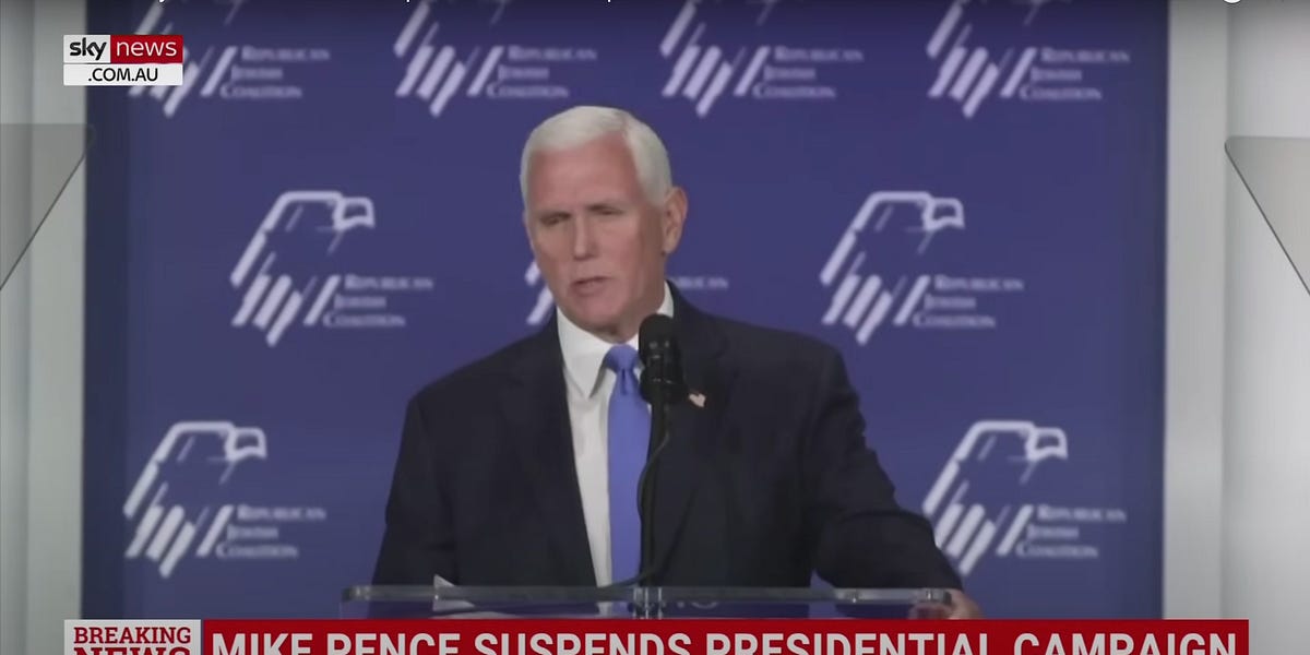 Mike Pence Ends Self-Loathing Quest To Lead The 'Hang Mike Pence' Party