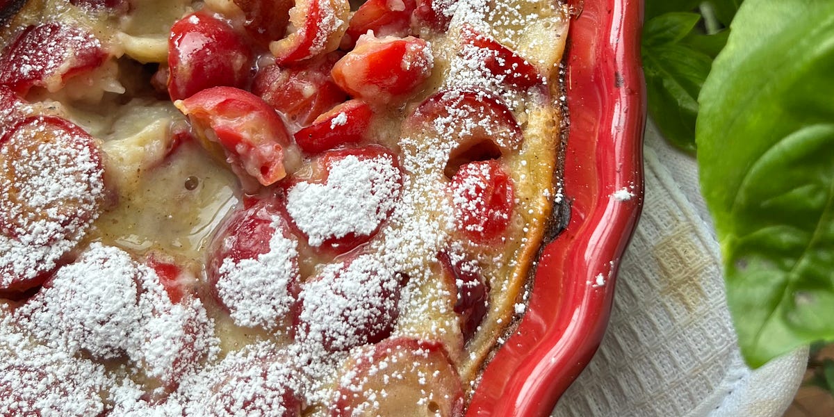 Sour Cherry Clafoutis - by Anjali Sundaram
