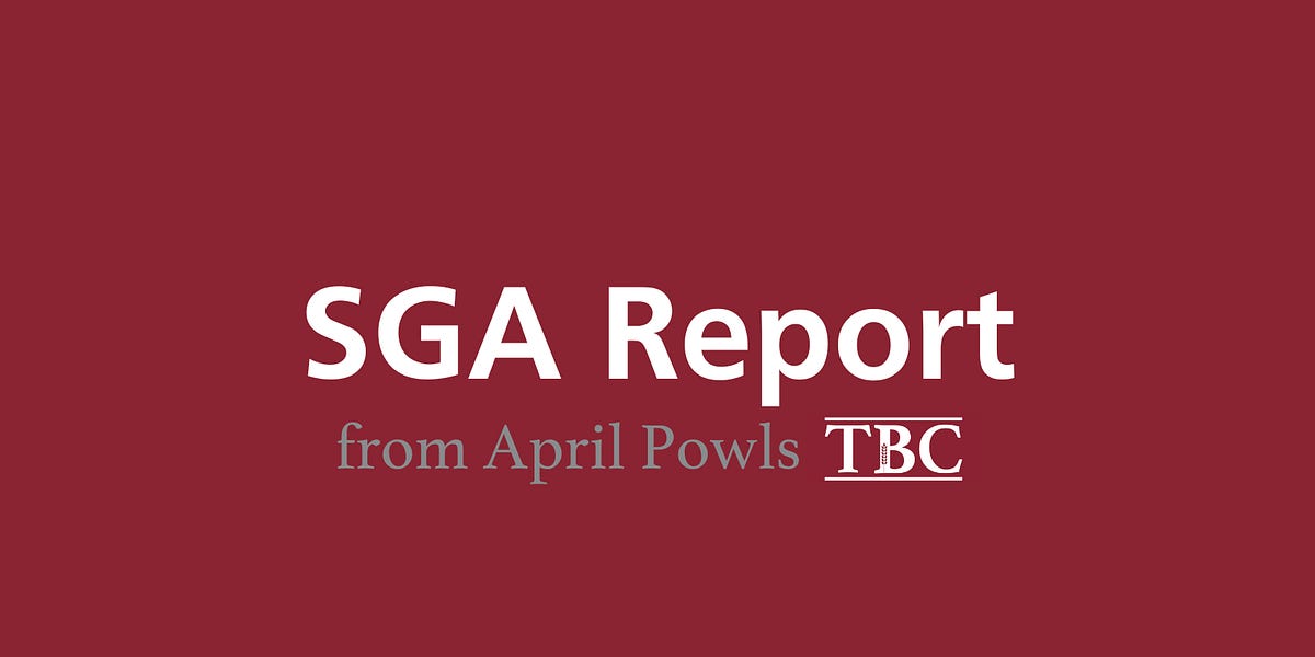 SGA Report | ISR passed, new/old business discussed