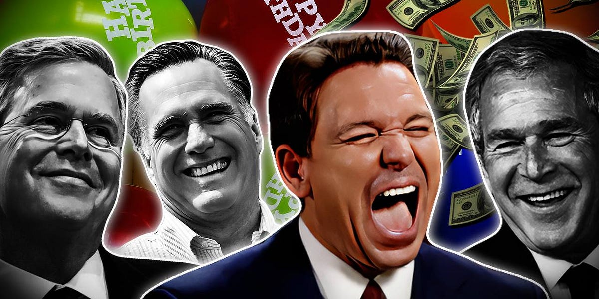 Ron DeSantis Skips Work on His Birthday To Fundraise With Mitt Romney ...