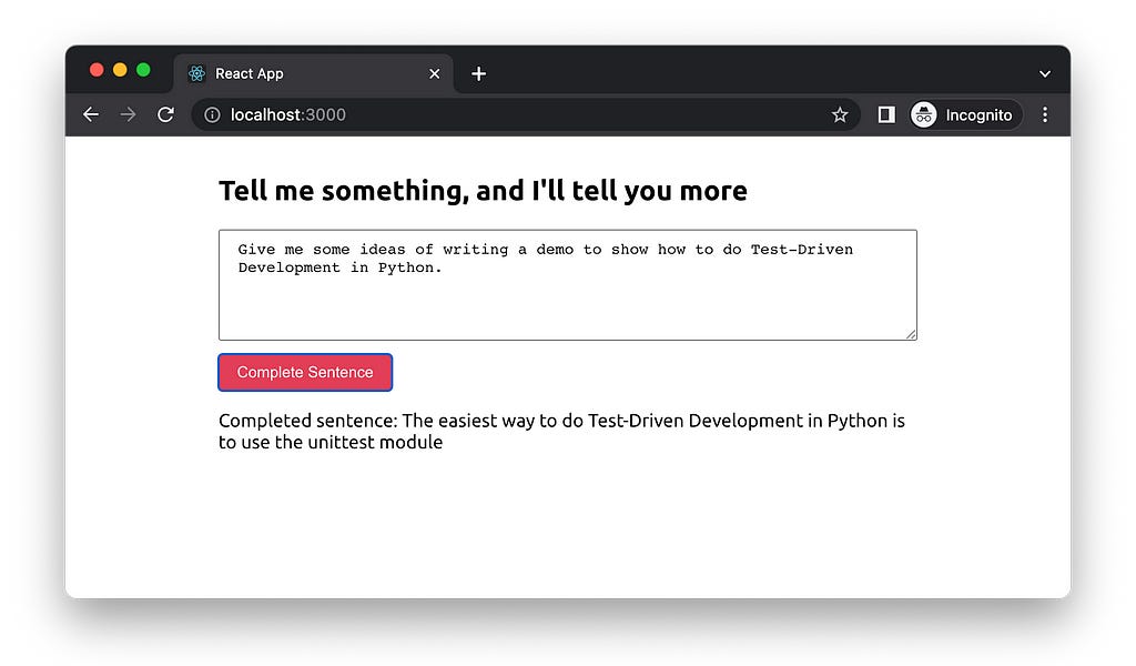Create Your Own OpenAI Powered Chatbot in React within 30 minutes.