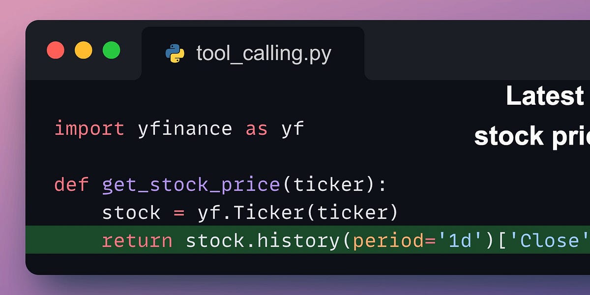 [Hands-on] Tool calling in LLMs - by Avi Chawla