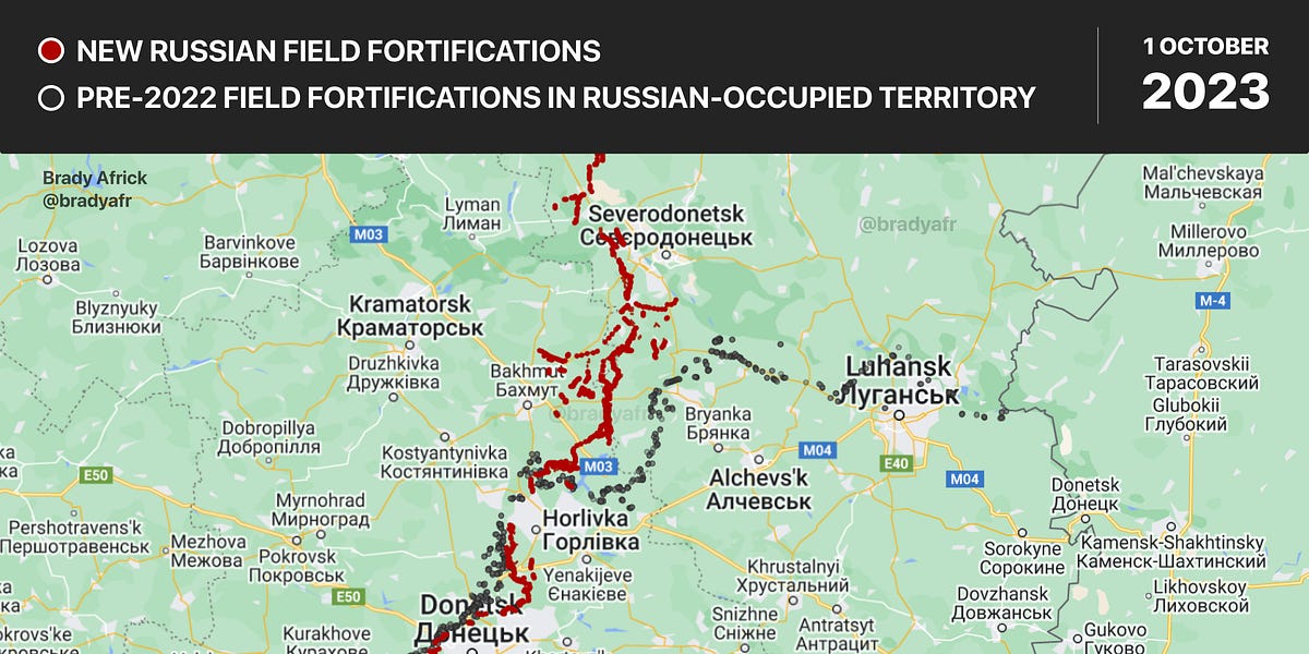 Pre-2022 field fortifications in Russian-occupied Ukraine