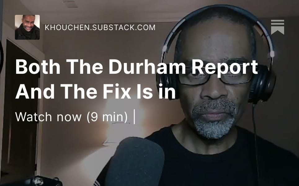 Both The Durham Report And The Fix Is in