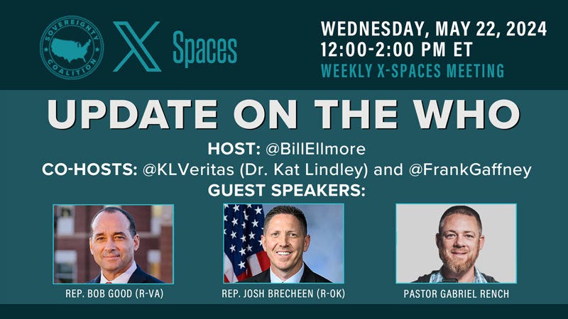 Rep. Bob Good, Rep. Josh Brecheen, and Pastor Gabriel Rench on XSpace ...