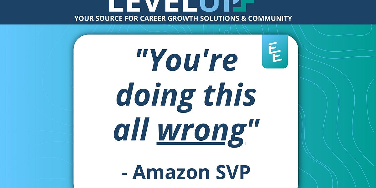 "You're doing this all wrong" - Amazon SVP