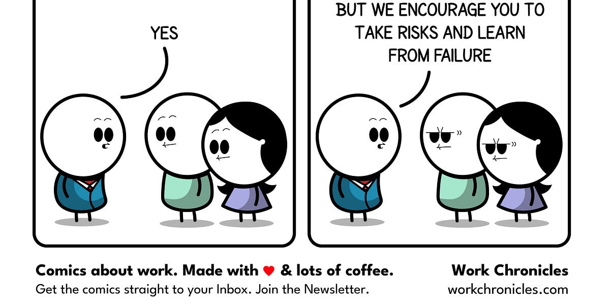 (comic) We encourage you to take risks - Work Chronicles