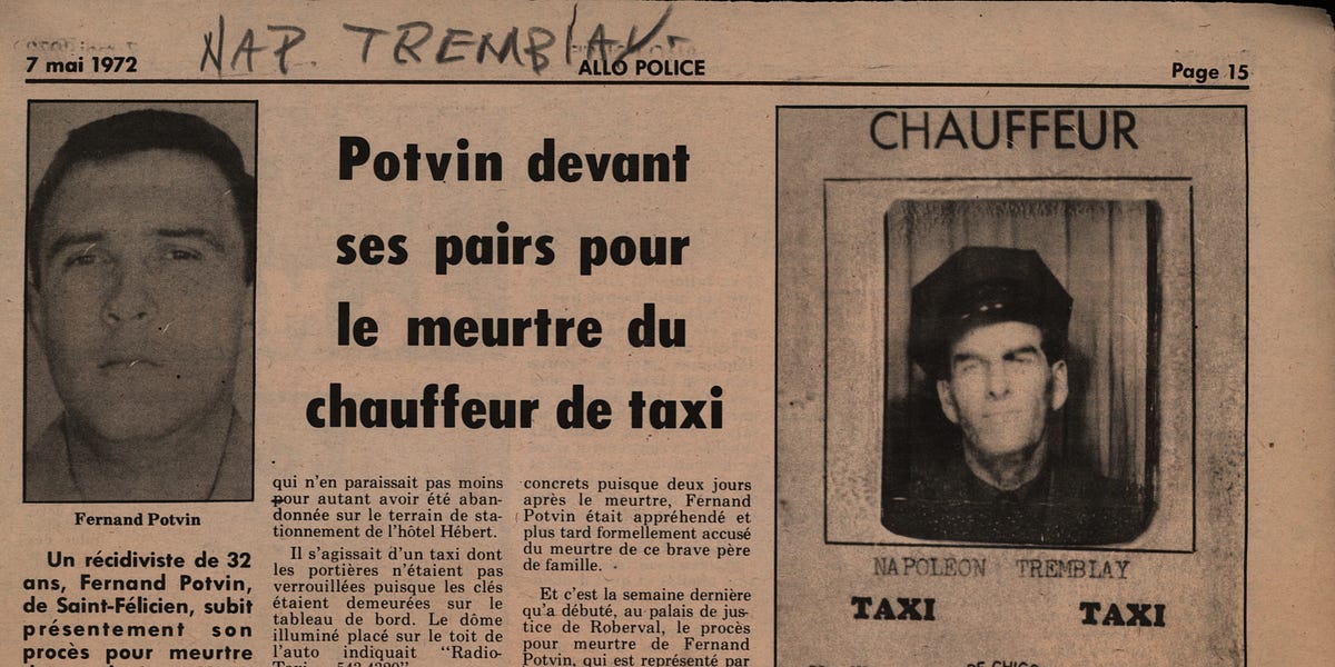 Potvin devant ses pairs pour le meurtre du chauffeur de taxi | Allô ...