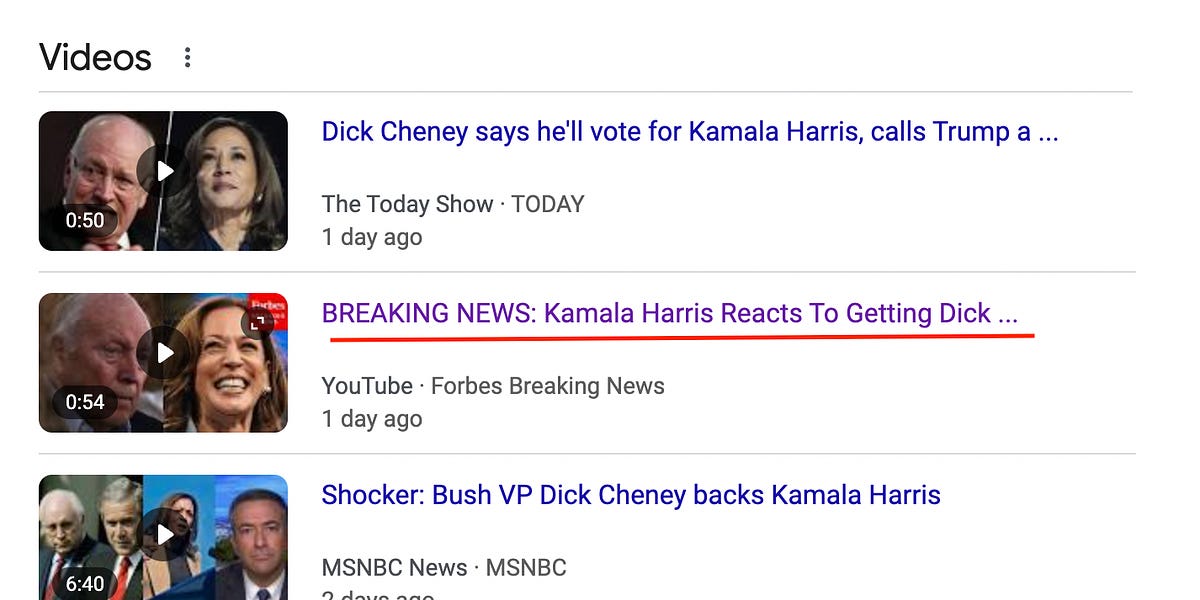 Dick Cheney endorses Kamala Harris: If there is a "Deep State" we now ...