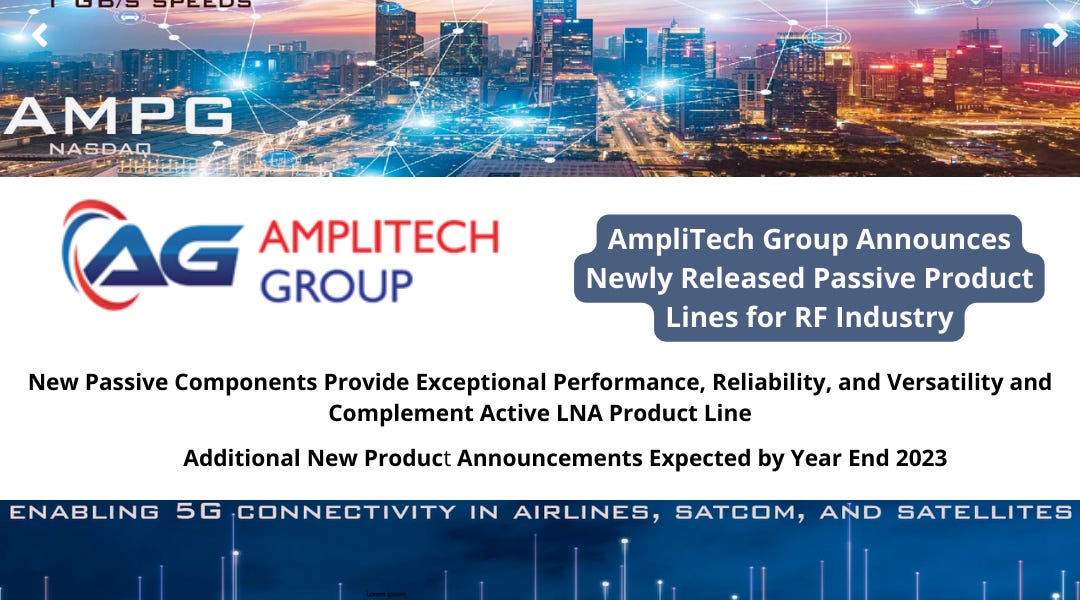 AmpliTech Group Announces Newly Released Passive Product Lines for RF Industry