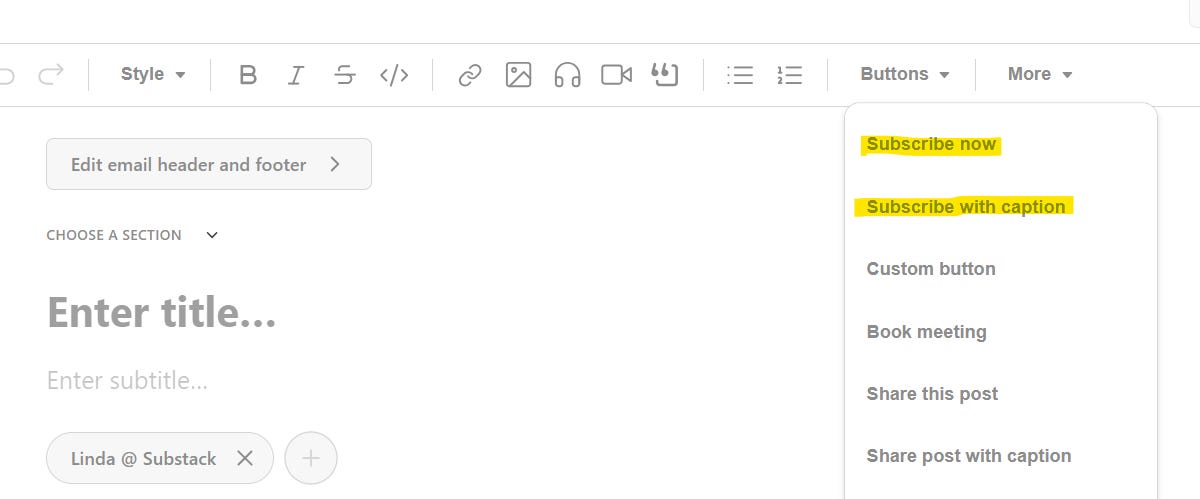 How to use Subscribe buttons to grow your Substack