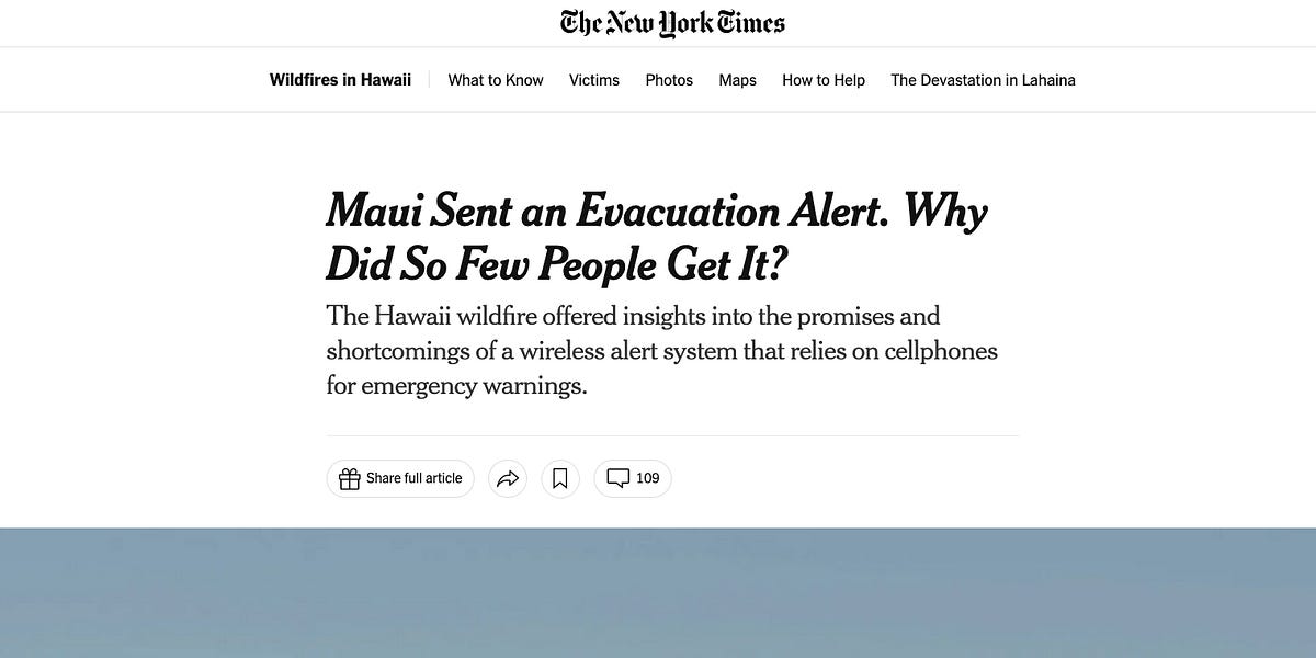 The Maui Alert Went Out - and few received it?