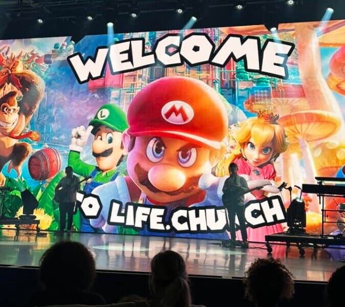 Mario Sermon Series? Megachurch Transforms Church into Mushroom Kingdom ...