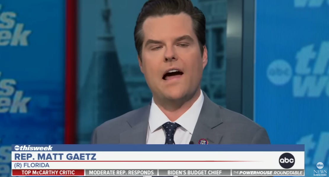 Matt Gaetz Sex Probe Keeps Coming Back Like Grundle Herpes