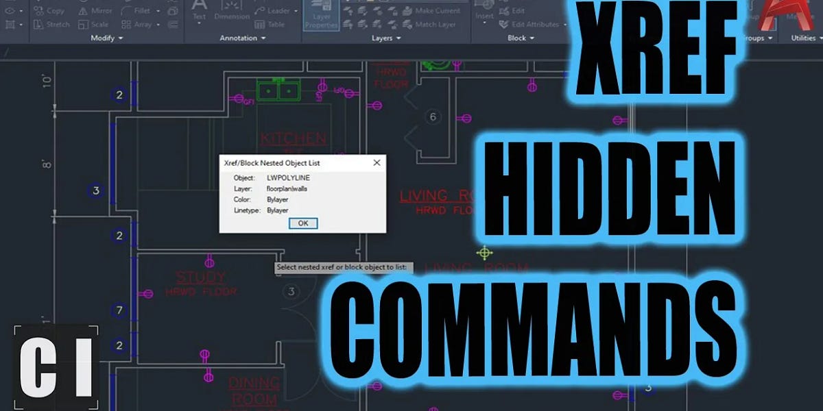 Exploring AutoCAD's Hidden XREF Commands!