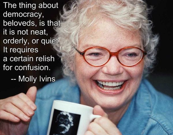 Wonkette Stumbles Into Molly Ivins' Birthday Party, A Day Late And Wasted