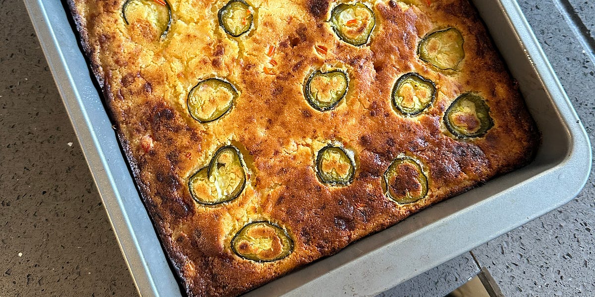 Cheesy Spicy Cornbread - by Laila Mirza - Laila’s Pantry