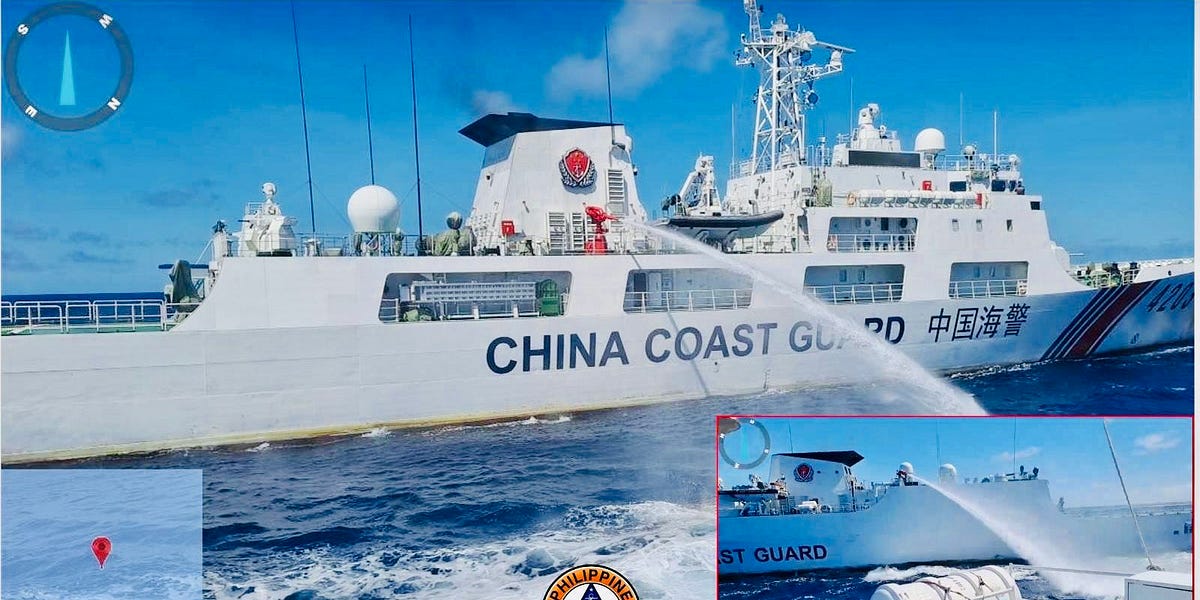 Philippines: Chinese Coast Guard Water Cannons Philippine Chartered ...