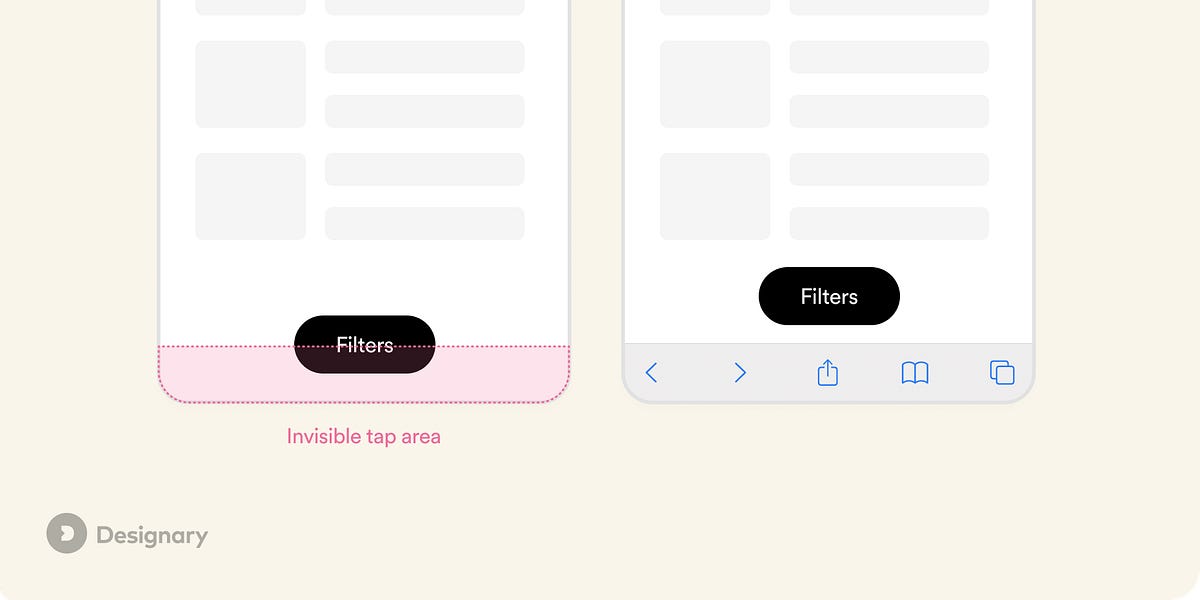 UX Tip #13: Sticky buttons and navigation elements on mobile web