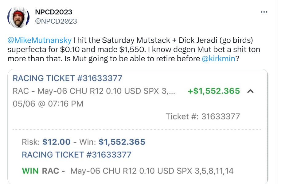 Friday Four-Pack 5.12.23 - by Mut (Mike Mutnansky)