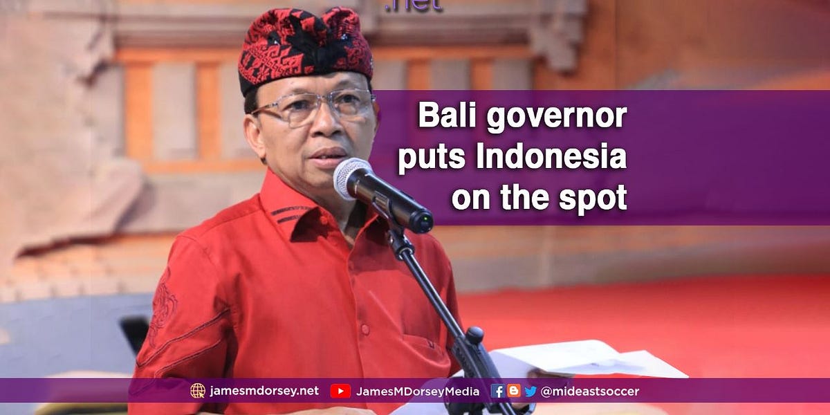 Bali governor puts Indonesia on the spot.