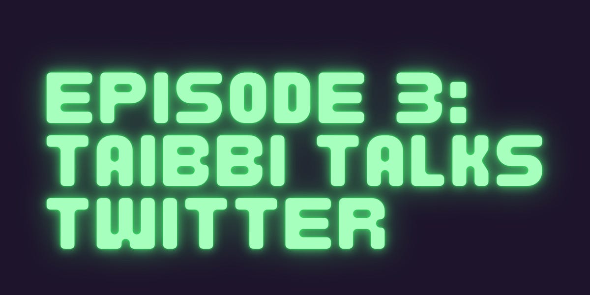 The Cult, Episode 3: Matt Taibbi discusses Twitter split, PBS rage ...