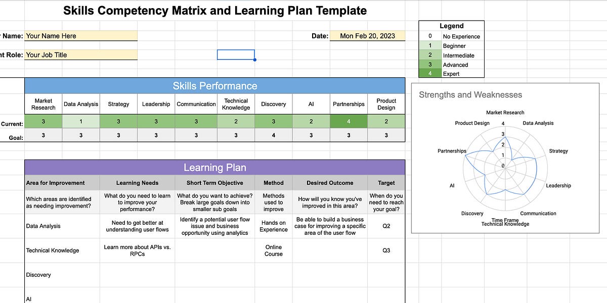 Skills matrix and learning plan - by Steedan Crowe