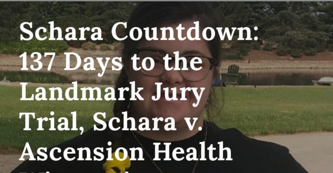 Schara Countdown: 137 Days to the Landmark Jury Trial, Schara v ...