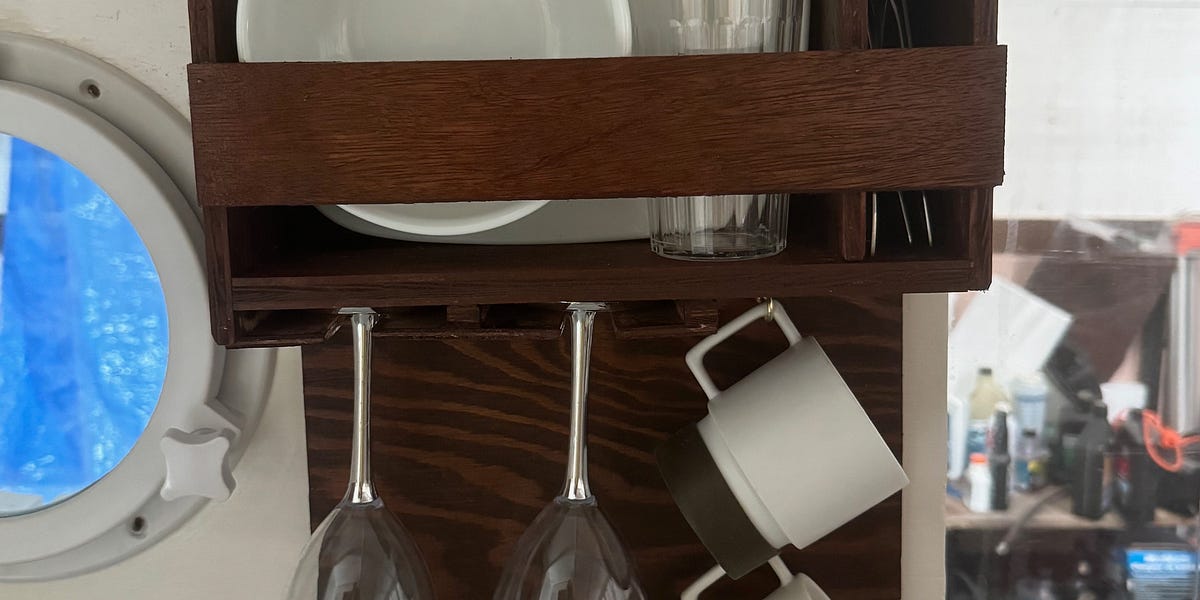 Cupboard Rack for Mini Trawler - Small Craft Advisor