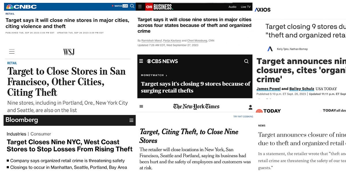 Target says it's closing 9 stores due to theft. The crime data tells a ...