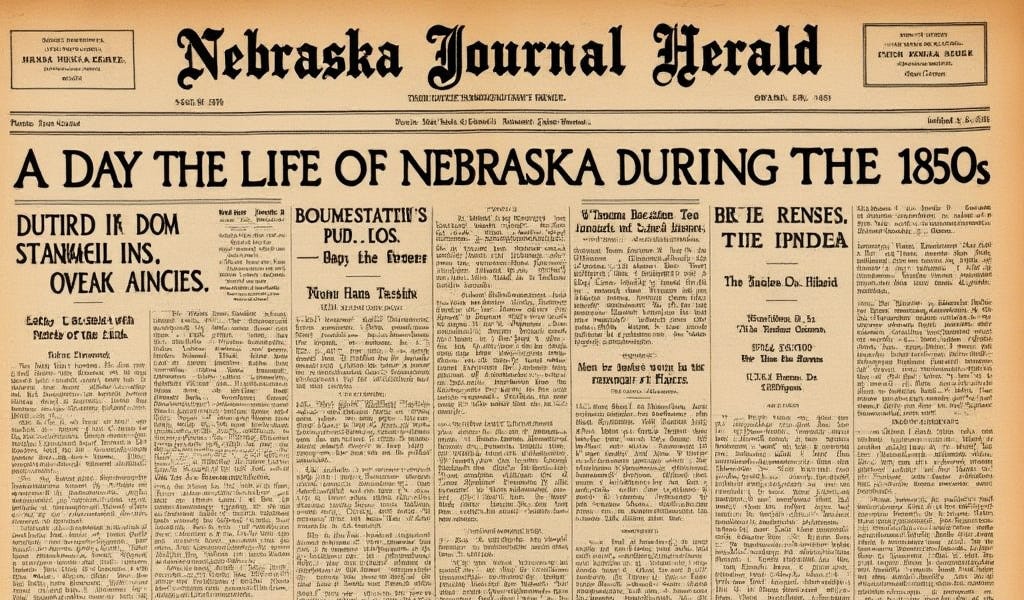 A Day in the Life of Nebraskans in the 1850's