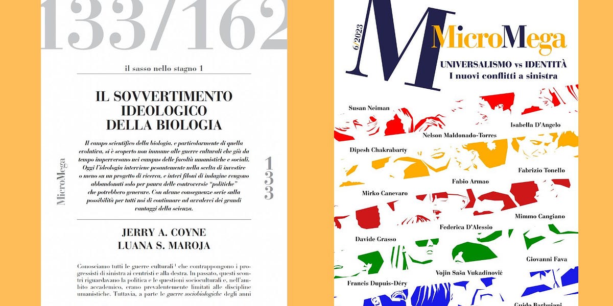 IL SOVVERTIMENTO IDEOLOGICO DELLA BIOLOGIA di Jerry A. Coyne e Luana S ...