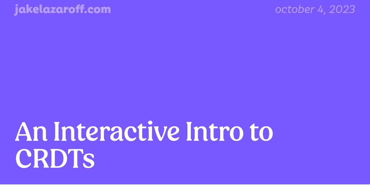 [Korean FE Article] CRDT에 대한 인터랙티브 입문 - by Han Jung(한정)