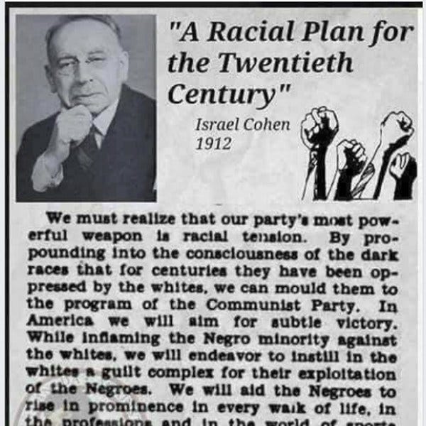 Cionist Israel Cohen 1912.godine stvorio rasizam svojom knjigom "Rasni ...