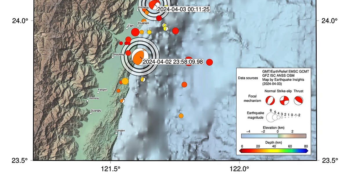 Notable earthquakes - by Judith A Hubbard