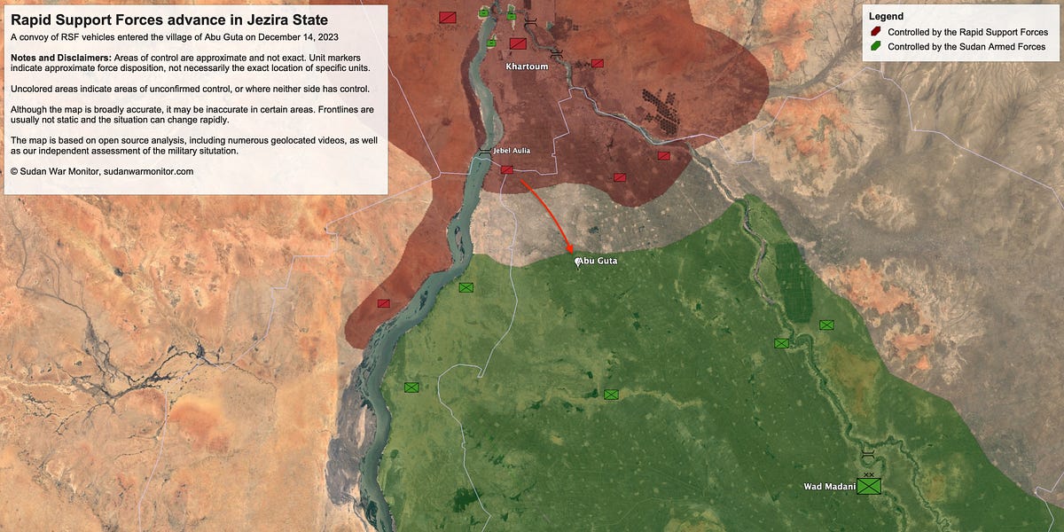 Map: RSF raid Abu Guta in Jezira State