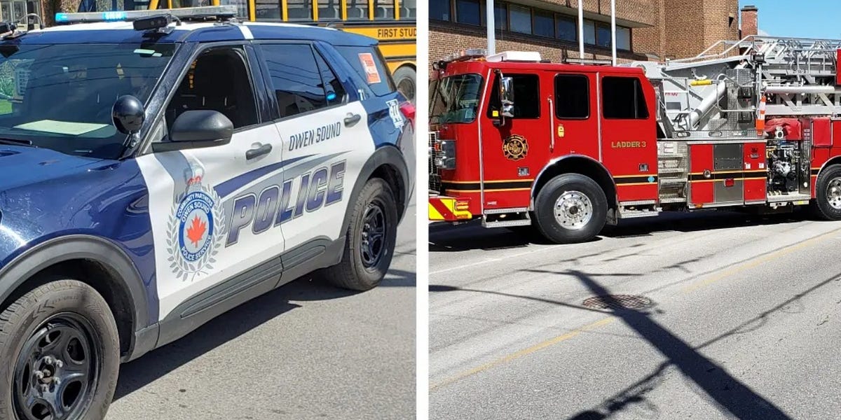 Downtown Collision Between Car & Motorcycle Sends Two Men To Hospital