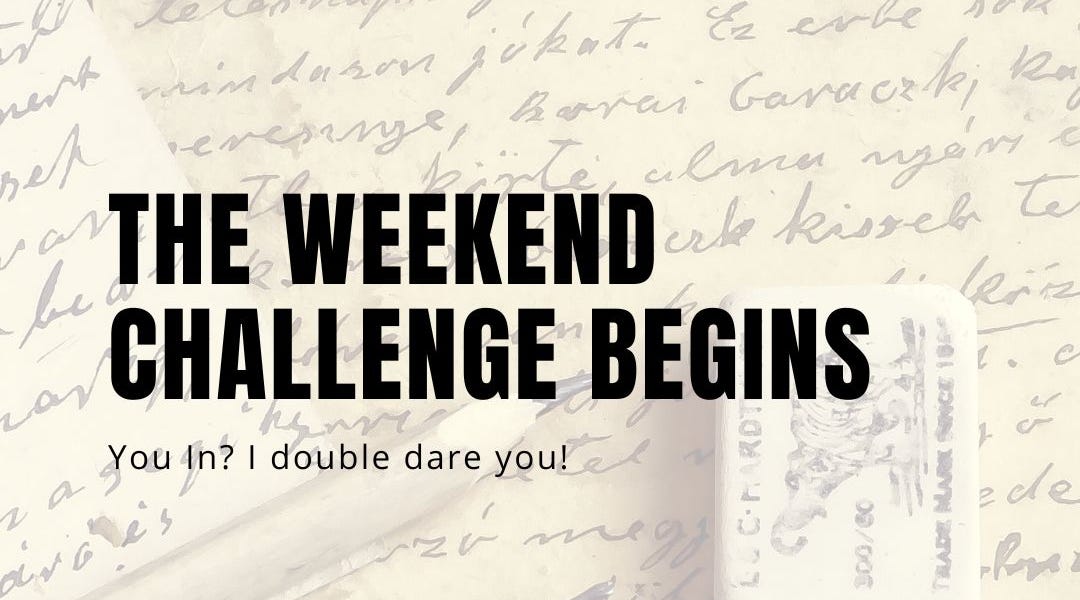 Weekend Poem Challenge, You In? - Written Tales Magazine