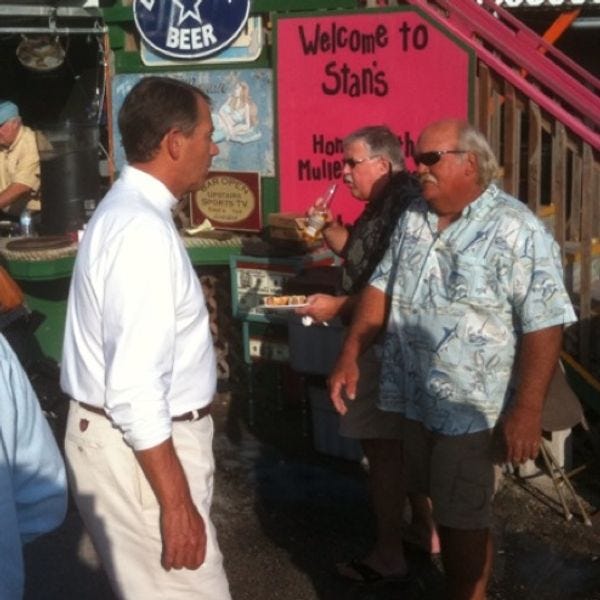 Ohioan Boehner Wows Florida Crowds With Tropical Tan