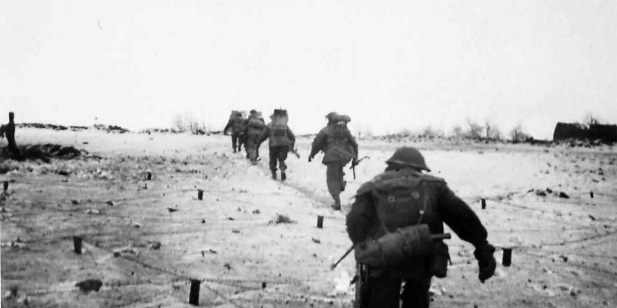 Young soldier's valiant attack - by Martin Cherrett