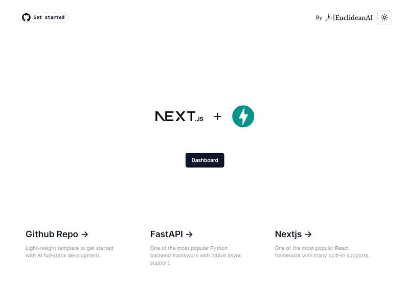 Nextjs + FastAPI template for SaaS Part3 - by Euclidean AI