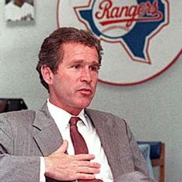 George W. Bush Probably Responsible For Texas Rangers' Bankruptcy, Too