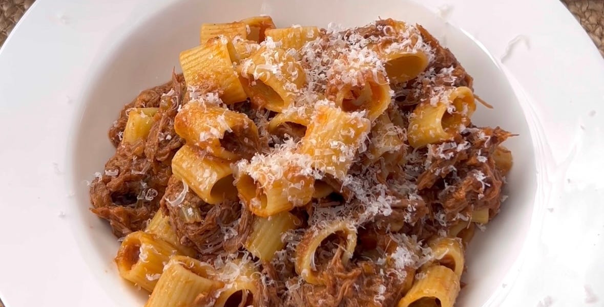 SECRET INGREDIENT 🔓 BEEF RIGATONI RAGU
